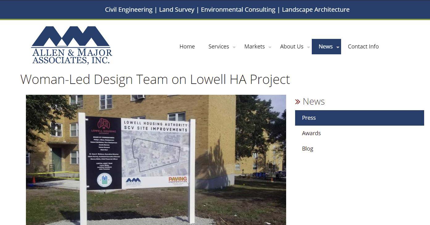 Woman-Led Design Team on Lowell HA Project | Allen & Major
